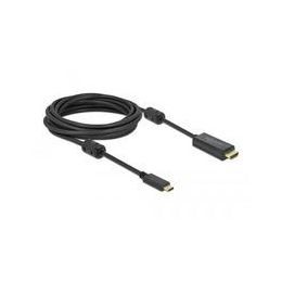 Delock USB Adapterkabel, USB-C Stecker > HDMI 4K Stecker schwarz, 5 Meter, Aktivkabel