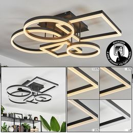 hofstein Sistelo Deckenleuchte LED Schwarz, 1-flammig