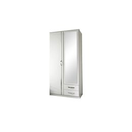 Kleiderschrank Duo - weiß - 91 cm - 199 cm - 58 cm - Sconto