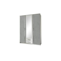 Kleiderschrank Duo - weiß - 135 cm - 199 cm - 58 cm - Sconto