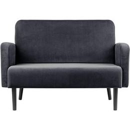 PAPERFLOW 2-Sitzer Sofa LISBOA anthrazit schwarz Stoff