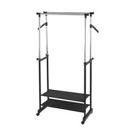 Wenko Teleskop-Garderobe All In schwarz Metall 89,5 x 117,0-169,0 cm