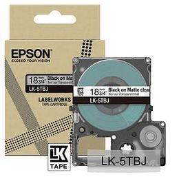 Epson Schriftband LK LK-5TBJ C53S672066, 18 mm schwarz auf transparent
