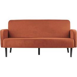 PAPERFLOW 3-Sitzer Sofa LISBOA rost schwarz Stoff