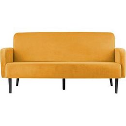 PAPERFLOW 3-Sitzer Sofa LISBOA safran schwarz Stoff