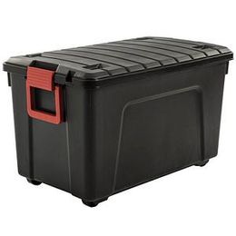 IRIS OHYAMA Multi Aufbewahrungsbox 110,0 l schwarz, rot 44,5 x 75,0 x 44,5 cm