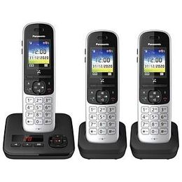 Panasonic KX-TGH723GS Schnurloses Telefon-Set mit Anrufbeantworter silber-schwarz