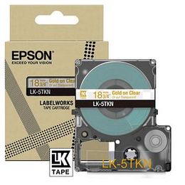 Epson Schriftband LK LK-5TKN C53S672097, 18 mm gold auf transparent