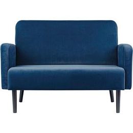 PAPERFLOW 2-Sitzer Sofa LISBOA blau schwarz Stoff