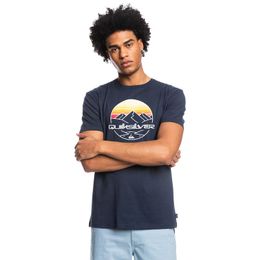 Quiksilver T-Shirt »Sunset Stripes« Navy Blazer M M Stoff: Leichter Baumwolljersey