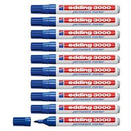 Edding 3000 Permanentmarker blau 1,5 - 3,0 mm, 10 St.