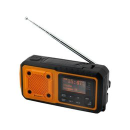 Soundmaster DAB112OR Taschenradio, Digital Tuner, DAB+, FM, Bluetooth, Schwarz/Orange