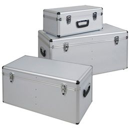 Aufbewahrungsbox 25 l, 65 l und 100 l (Set, 3 St), silberfarben