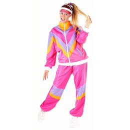 Exclusive Design by buttinette buttinette Trainingsanzug 80er Jahre unisex, pink/orange/lila