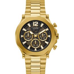 Multifunktionsuhr Guess "GW0539G2" Armbanduhren goldfarben Herren Quarzuhren