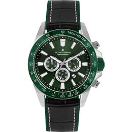 Chronograph Jacques Lemans "Liverpool, 1-2140C" Armbanduhren grün (schwarz) Herren Quarzuhren