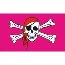 flaggenmeer Flagge Pirat pink 80 g/m²
