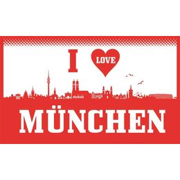 flaggenmeer Flagge I love München 80 g/m²