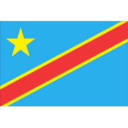 flaggenmeer Flagge Flagge Kongo (Demokratische Republik) 110 g/m² Querformat