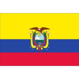flaggenmeer Flagge Flagge Ecuador mit Wappen 110 g/m² Querformat