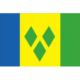 flaggenmeer Flagge Flagge St. Vincent und die Grenadinen 110 g/m² Querformat