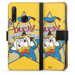 DeinDesign Handyhülle Donald Duck Disney Offizielles Lizenzprodukt DUCK!, Huawei Honor 20 Lite Hülle Handy Flip Case Wallet Cover, schwarz