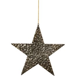 Creativ deco Dekostern Weihnachtsstern, Weihnachtsdeko, 3 St., aus Aluminium, Hängedekoration, 3er Set, Ø ca. 27 cm, silberfarben