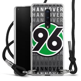 DeinDesign Handyhülle Offizielles Lizenzprodukt Hannover 96 - H96, OnePlus 8 Handykette Hülle mit Band Case zum Umhängen Cover mit Kette, weiß