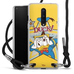 DeinDesign Handyhülle Donald Duck Disney Offizielles Lizenzprodukt DUCK!, OnePlus 8 Handykette Hülle mit Band Case zum Umhängen Cover mit Kette, weiß