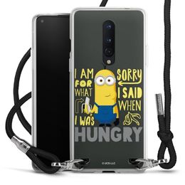 DeinDesign Handyhülle Minions Kevin Banane Minions Hungry, OnePlus 8 Handykette Hülle mit Band Case zum Umhängen Cover mit Kette, weiß