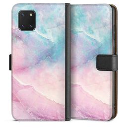 DeinDesign Handyhülle Marmor Abdruck Pastell Iridescent Marble, Samsung Galaxy Note 10 lite Hülle Handy Flip Case Wallet Cover, schwarz
