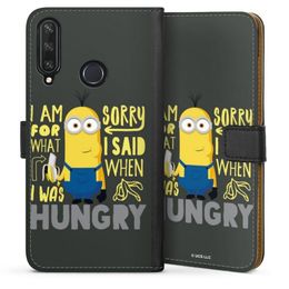 DeinDesign Handyhülle Minions Kevin Banane Minions Hungry, Huawei Y6p Hülle Handy Flip Case Wallet Cover Handytasche Leder, schwarz