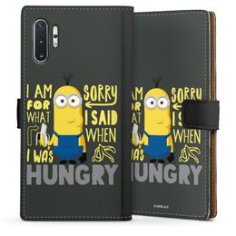 DeinDesign Handyhülle Minions Kevin Banane Minions Hungry, Samsung Galaxy Note 10 Plus Hülle Handy Flip Case Wallet Cover, schwarz