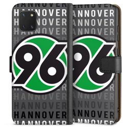 DeinDesign Handyhülle Offizielles Lizenzprodukt Hannover 96 - H96, Samsung Galaxy Note 10 lite Hülle Handy Flip Case Wallet Cover, schwarz