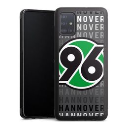 DeinDesign Handyhülle Offizielles Lizenzprodukt Hannover 96 - H96, Samsung Galaxy A51 Gallery Case Glas Hülle, schwarz