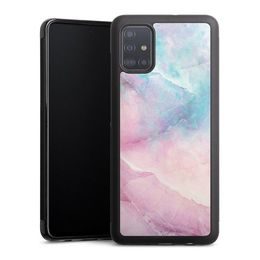 DeinDesign Handyhülle Marmor Abdruck Pastell Iridescent Marble, Samsung Galaxy A51 Gallery Case Glas Hülle, schwarz