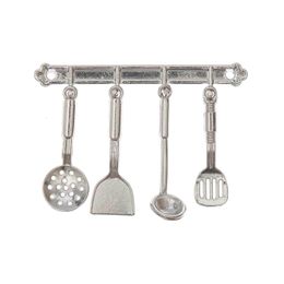Rico Design Wichtel Miniatur Kochutensilien, silber, 5-tlg