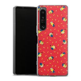 DeinDesign Handyhülle Minions Ich – Einfach unverbesserlich Banane Minion Pattern Red, Sony Xperia 1 IV Silikon Hülle Bumper Case Handy Schutzhülle