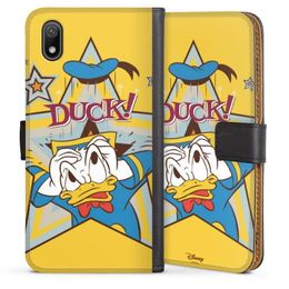 DeinDesign Handyhülle Donald Duck Disney Offizielles Lizenzprodukt DUCK!, Huawei Y5 (2019) Hülle Handy Flip Case Wallet Cover Handytasche Leder