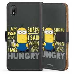 DeinDesign Handyhülle Minions Kevin Banane Minions Hungry, Huawei Y5 (2019) Hülle Handy Flip Case Wallet Cover Handytasche Leder, schwarz