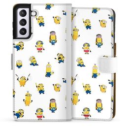DeinDesign Handyhülle Ich – Einfach unverbesserlich Minions Kevin Minion Pattern White, Samsung Galaxy S21+ 5G Hülle Handy Flip Case Wallet Cover