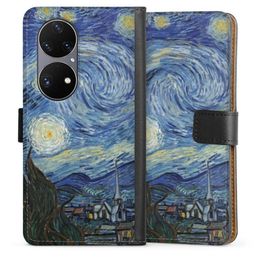 DeinDesign Handyhülle Kunst Vincent Van Gogh The Starry Night The Starry Night, Huawei P50 Pro Hülle Handy Flip Case Wallet Cover Handytasche Leder