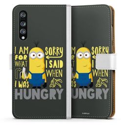 DeinDesign Handyhülle Minions Kevin Banane Minions Hungry, Huawei P20 Pro Hülle Handy Flip Case Wallet Cover Handytasche Leder, weiß