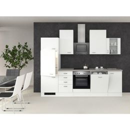 Flex-Well K&uuml;chenzeile G-280-2301 + Glas Wito 280 cm