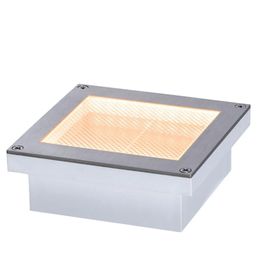 Paulmann Solar-Bodenbeleuchtung 'Aron' mit Bewegungsmelder metallfarben 10 x 4,2 x 10 cm