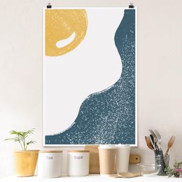 Bilderwelten Poster Kulinarisch weiss Illustration matt gl&auml;nzend selbstklebend - Spiegelei - K&uuml;che