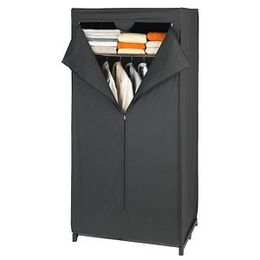 Wenko Stoffschrank Deep Black, 43821020100 schwarz 75,0 x 50,0 x 160,0 cm