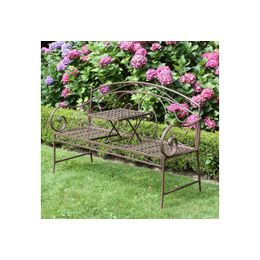 Garden Pleasure Gartenbank Saket, mit hochklappbarem Tisch, BxTxH: 141x53x96 cm, braun