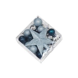 NORDIC WINTER Christmas set with top star blue/silver 50 pcs