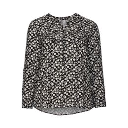 sheego Große Größen: Bluse mit floralem Alloverdruck, schwarz bedruckt, Gr.56